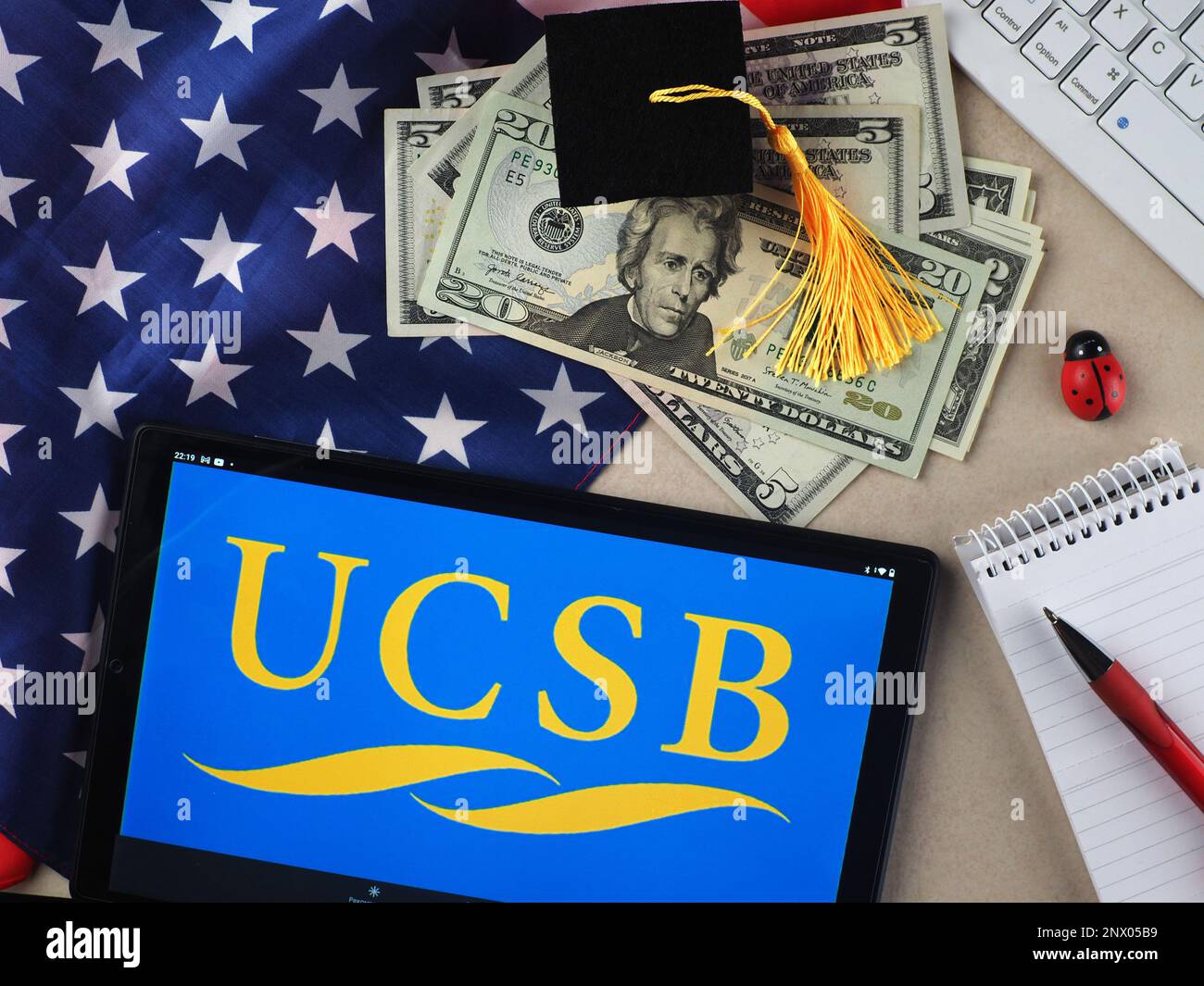 In this photo illustration, University of California, Santa Barbara ...