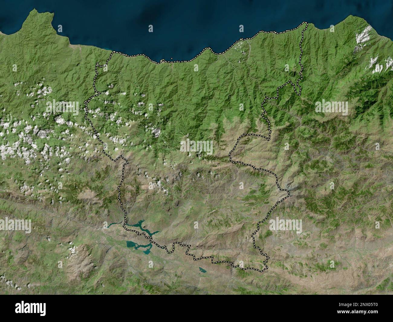 Giresun, province of Turkiye. High resolution satellite map Stock Photo ...