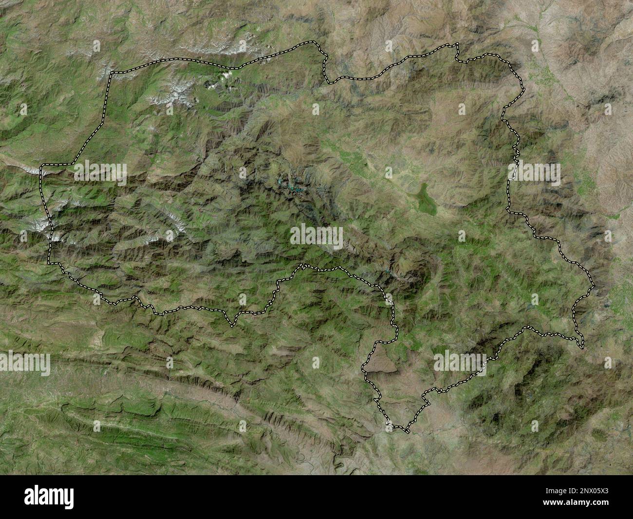 Hakkari, province of Turkiye. High resolution satellite map Stock Photo ...