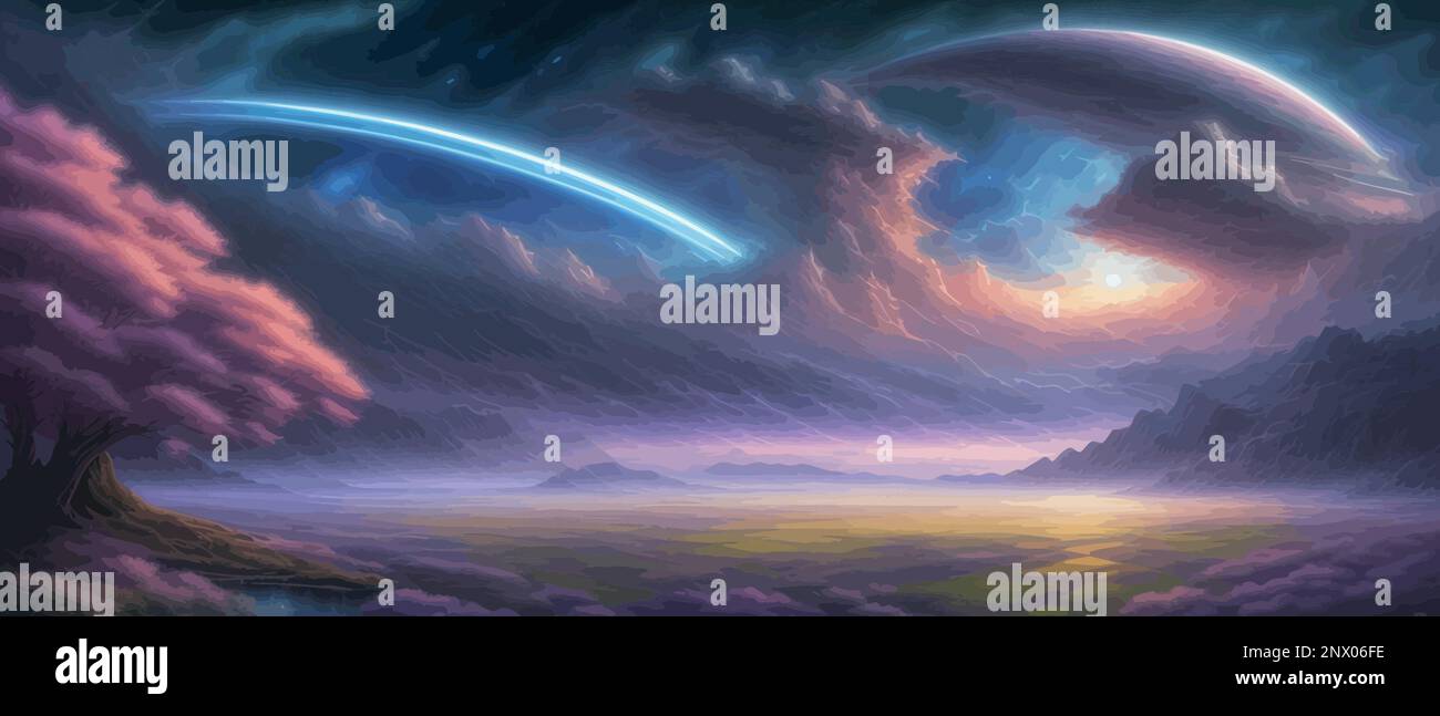 Doorway to another space Stock Vector Images - Alamy