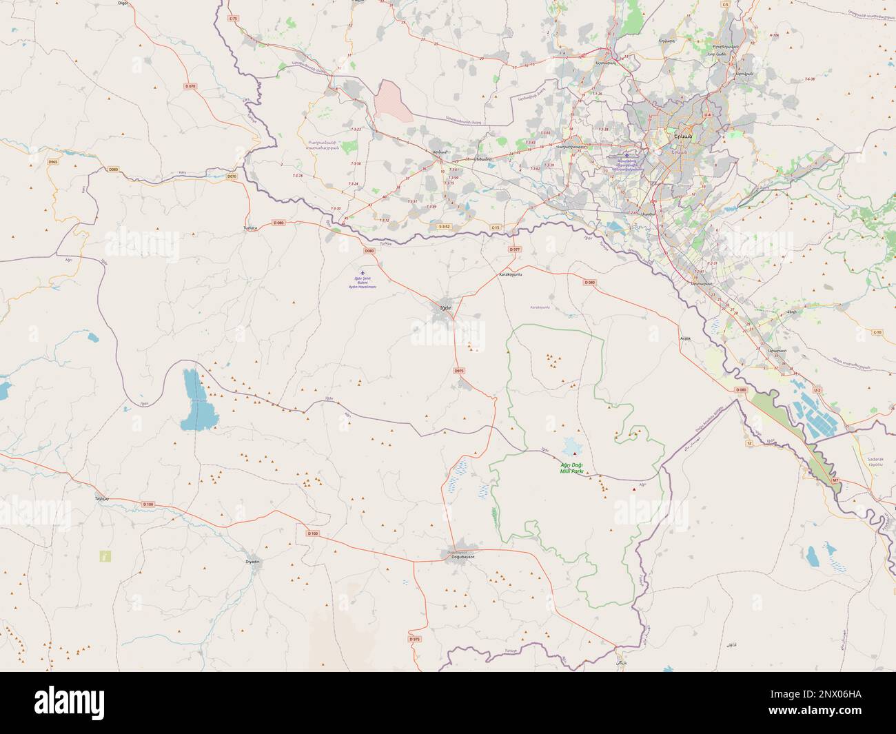 Igdr, province of Turkiye. Open Street Map Stock Photo - Alamy