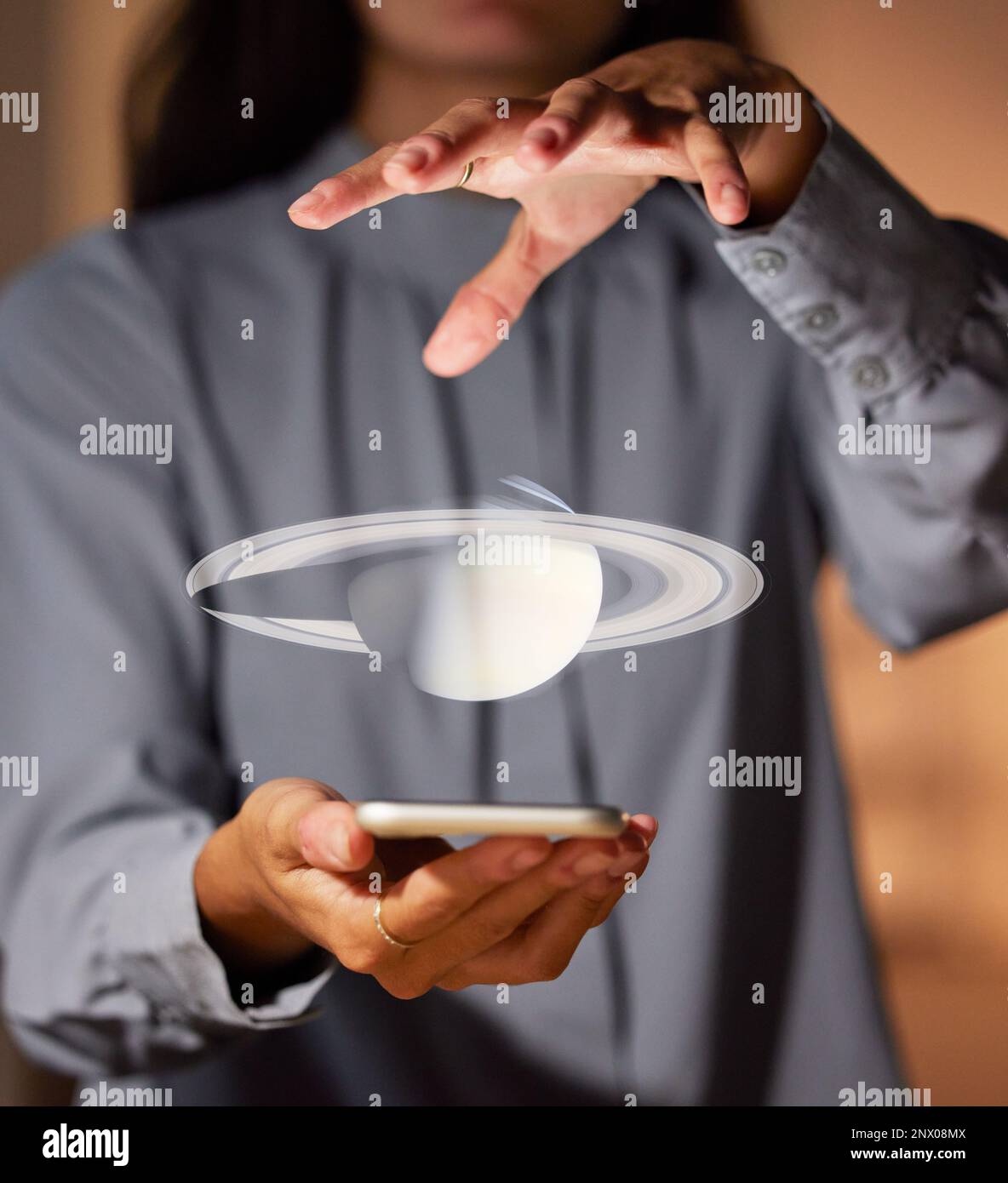 Saturn graphic, galaxy vr and futuristic planet hologram with a ... Saturn graphic, galaxy vr and futuristic planet hologram with a ...