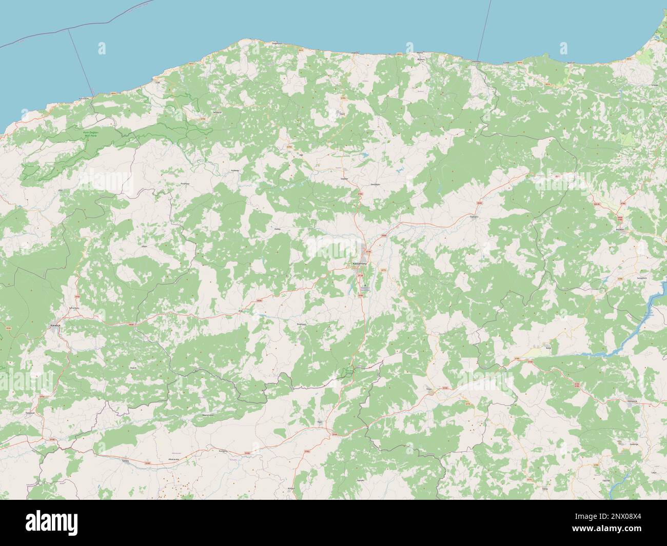 Kastamonu, province of Turkiye. Open Street Map Stock Photo - Alamy