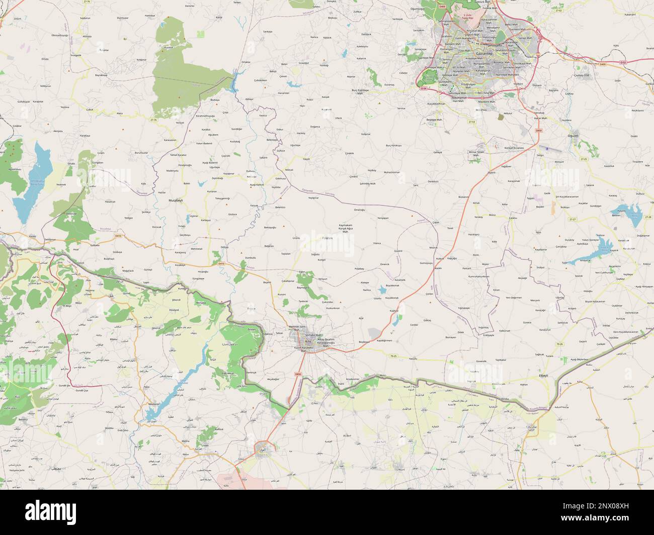Kilis, province of Turkiye. Open Street Map Stock Photo - Alamy