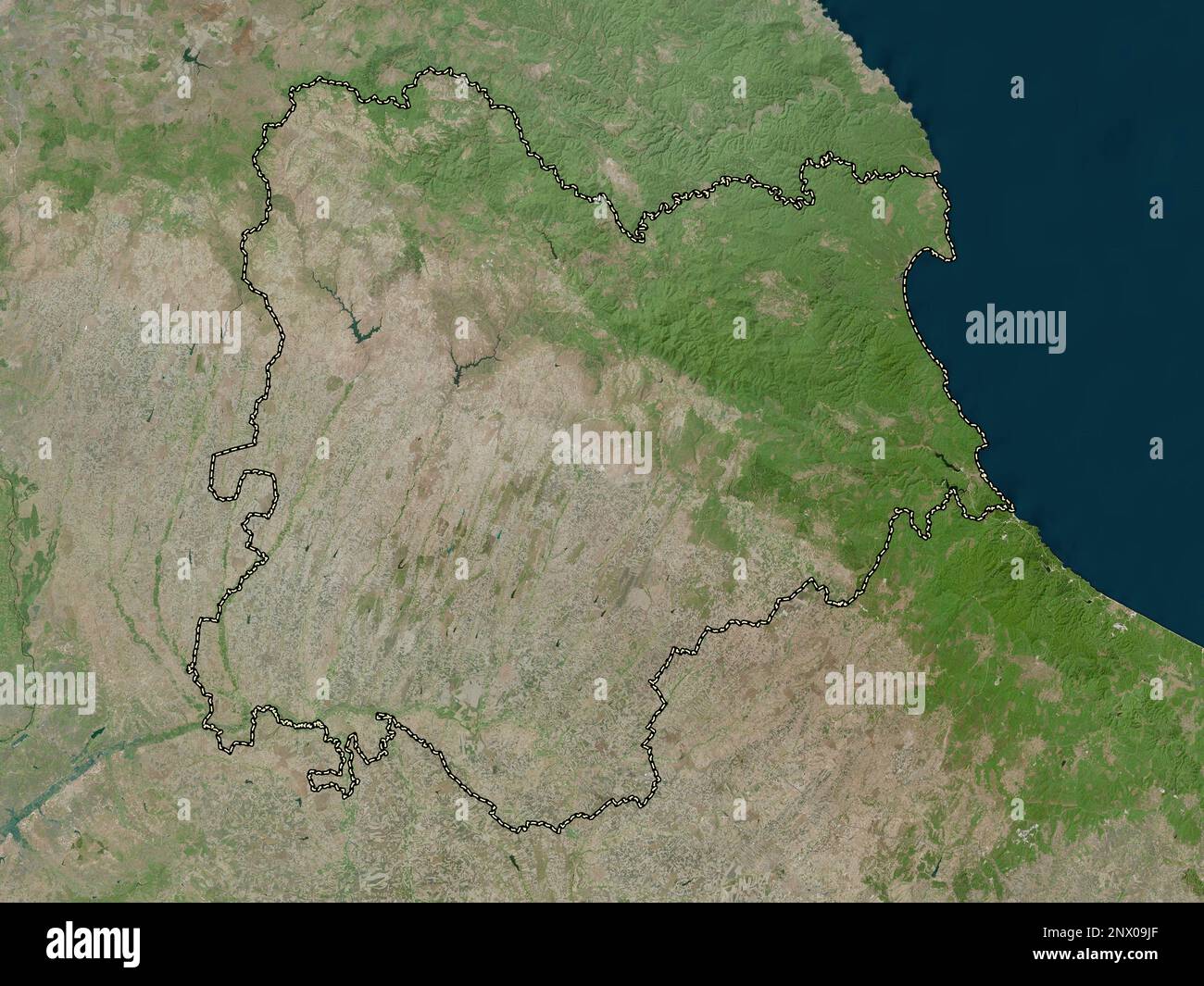 Kirklareli, province of Turkiye. High resolution satellite map Stock ...