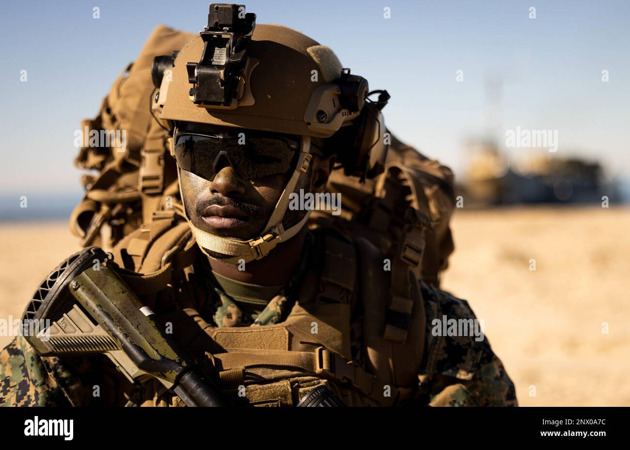 A U.S. Marine with 2d Battalion, 2d Marine Regiment, 2d Marine Division ...