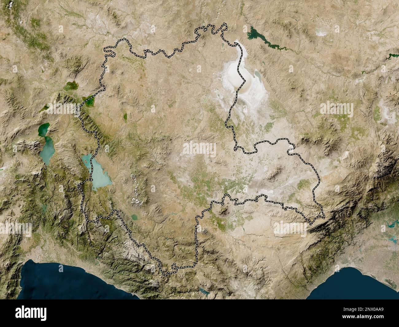 Konya, province of Turkiye. Low resolution satellite map Stock Photo ...