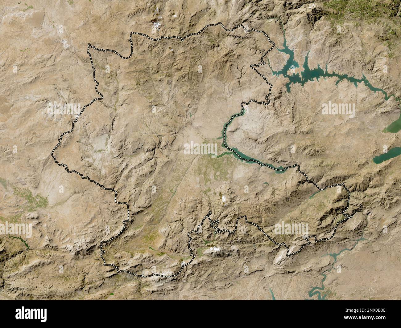 Malatya, province of Turkiye. Low resolution satellite map Stock Photo ...