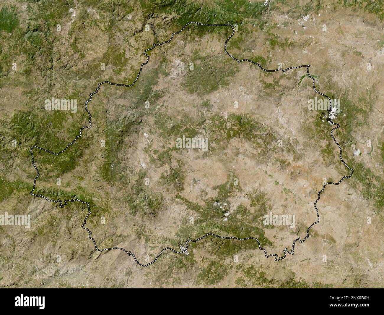 Kutahya, province of Turkiye. Low resolution satellite map Stock Photo ...