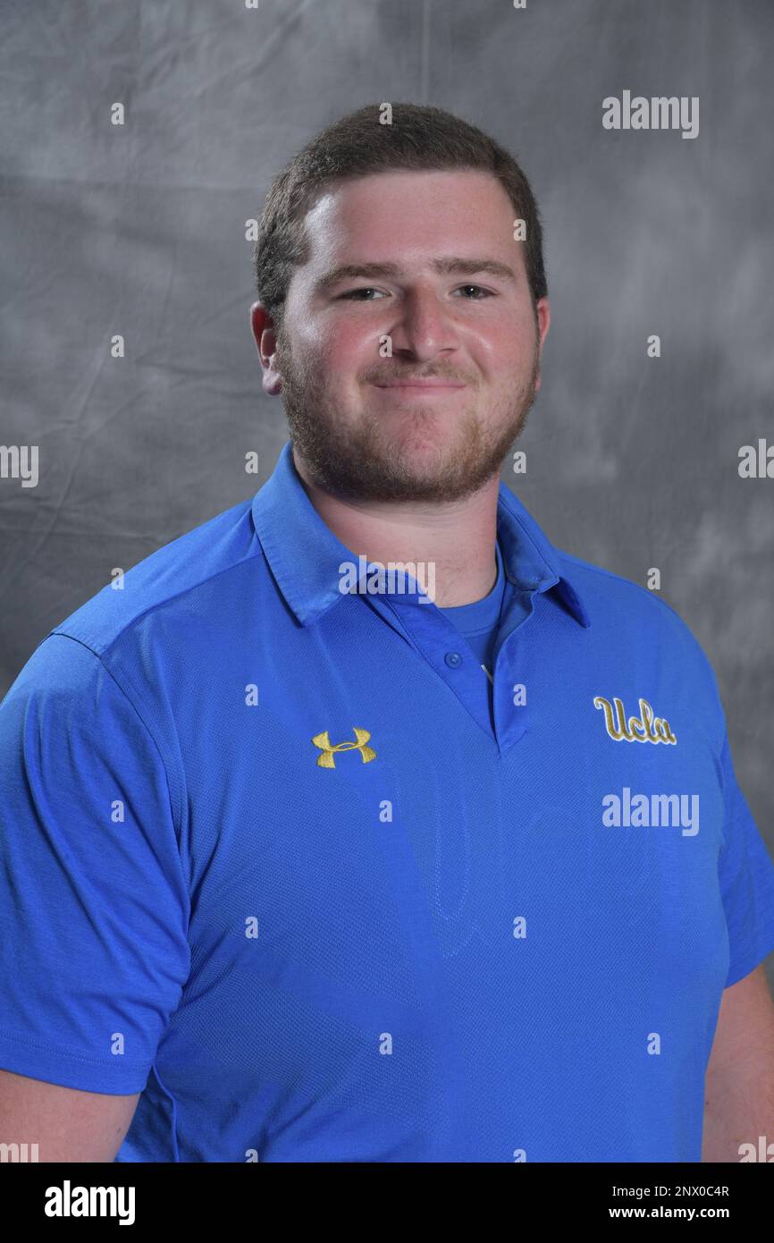 UCLA Bruins offensive lineman Bryan Weitzman (61) poses in Los Angeles ...