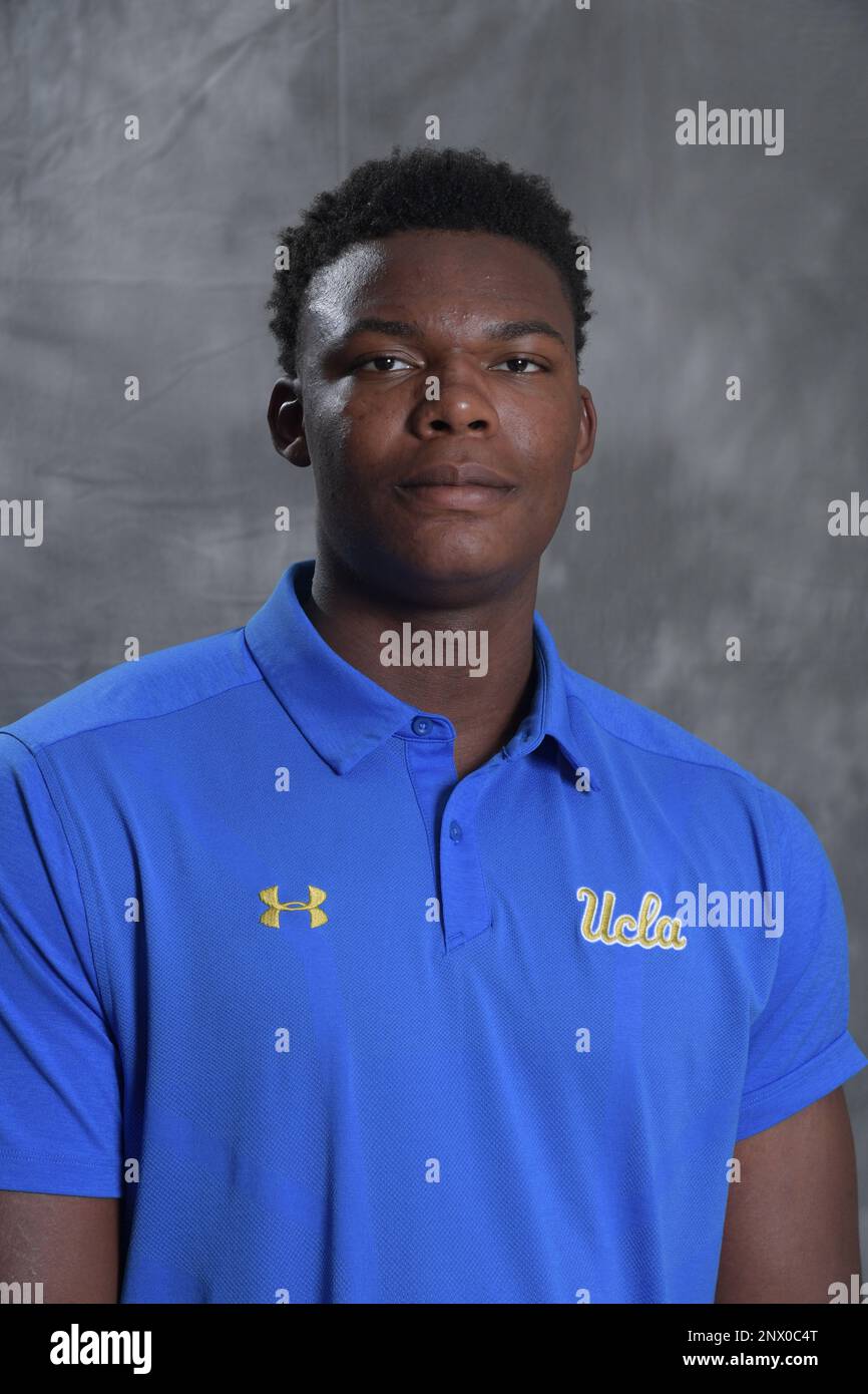 UCLA Bruins linebacker Elijah Wade (99) poses in Los Angeles, Friday ...