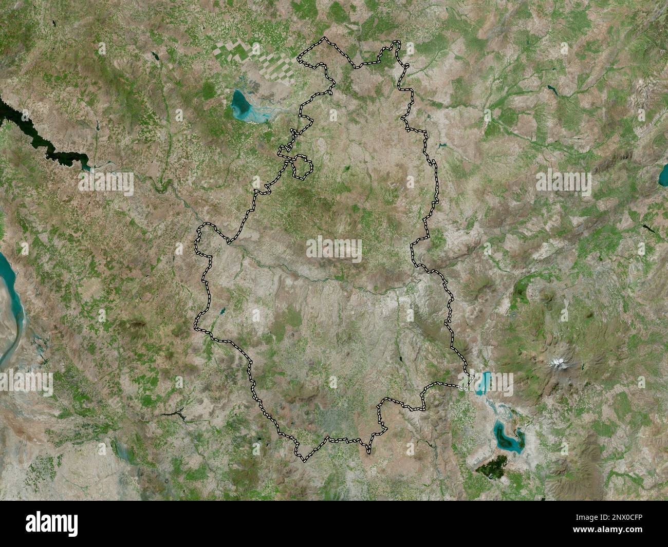 Nevsehir, province of Turkiye. High resolution satellite map Stock ...