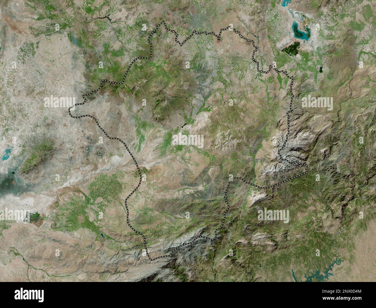 Nigde, province of Turkiye. High resolution satellite map Stock Photo ...