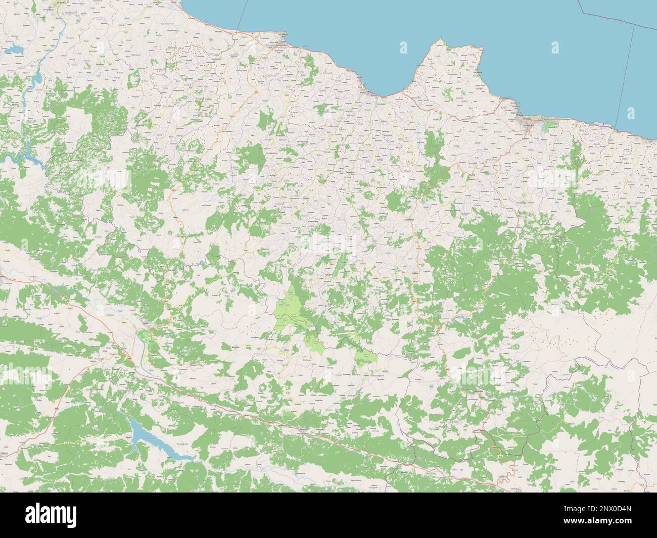 Ordu, province of Turkiye. Open Street Map Stock Photo - Alamy