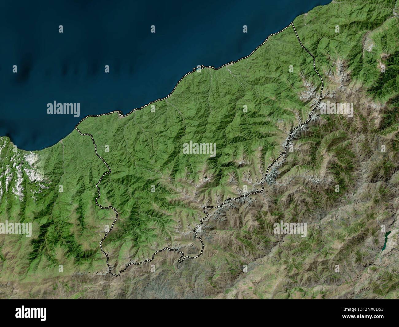 Rize, province of Turkiye. High resolution satellite map Stock Photo ...