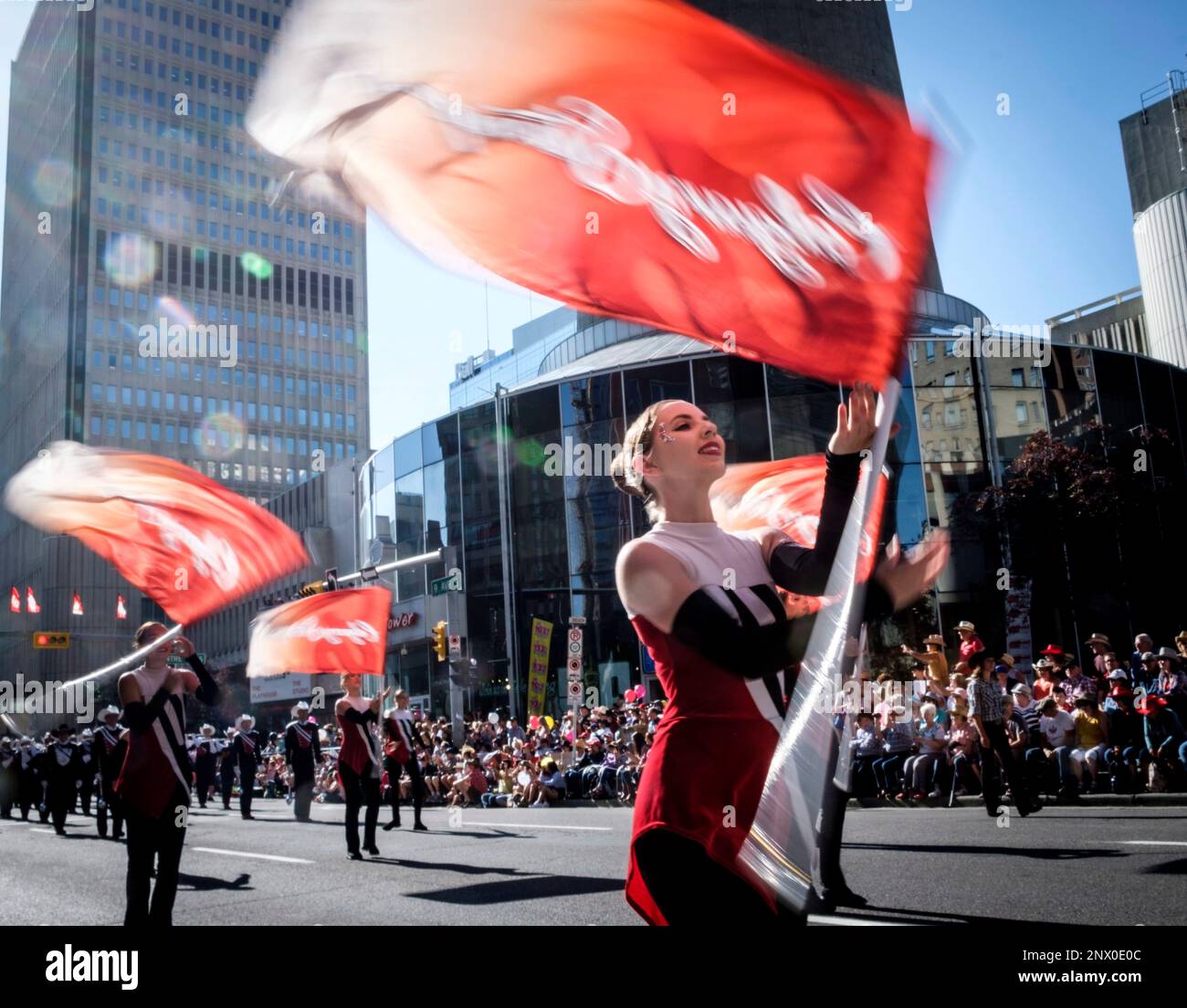 Calgary Stampede show band dancers perform during the Calgary Stampede ...