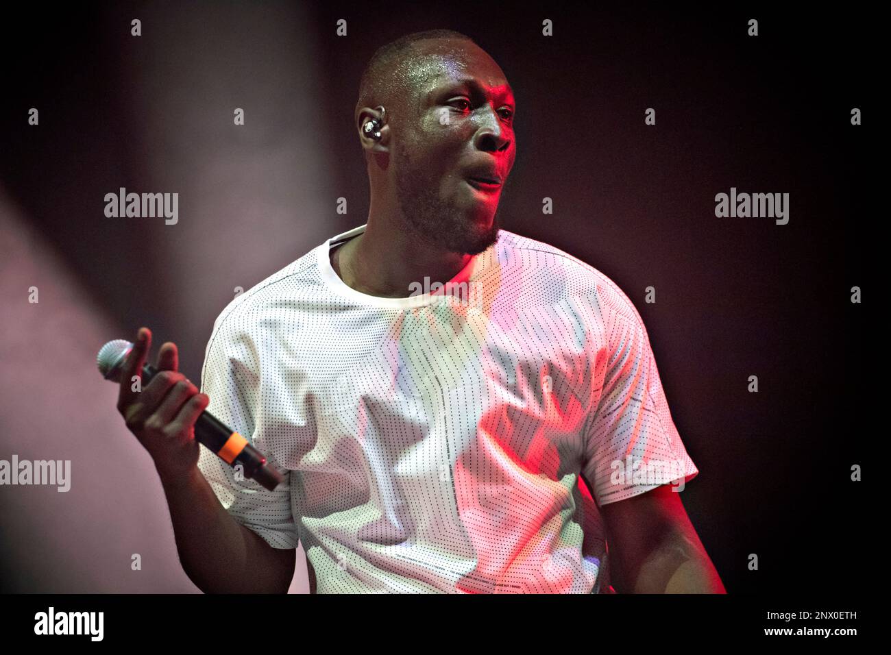 In this Thursday, July 5, 2018 photo, Brittish rapper Stormzy performs ...