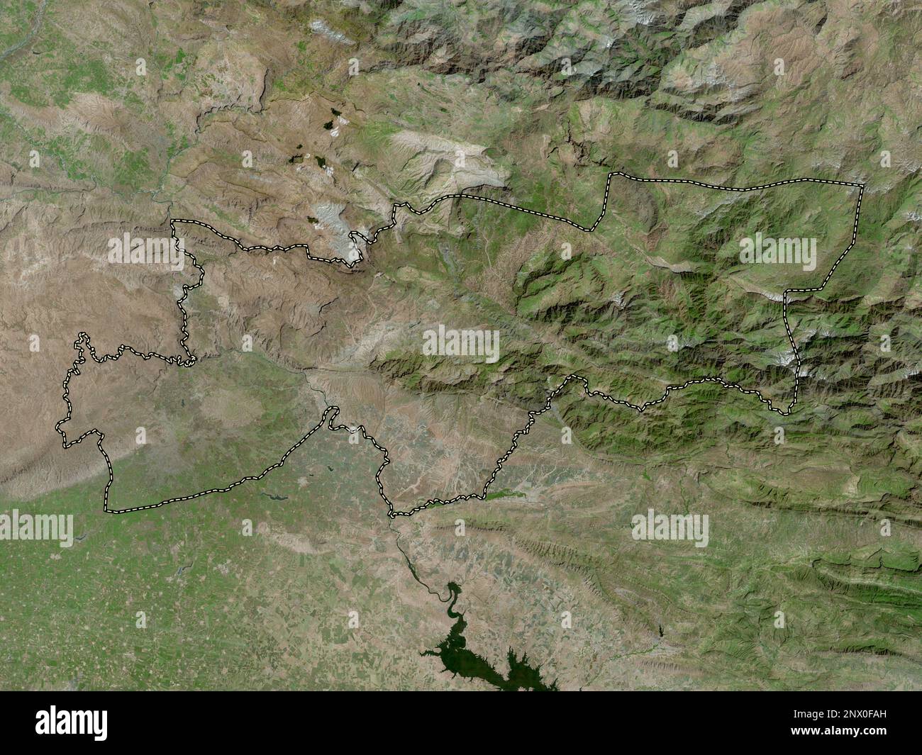 Srnak, province of Turkiye. High resolution satellite map Stock Photo ...