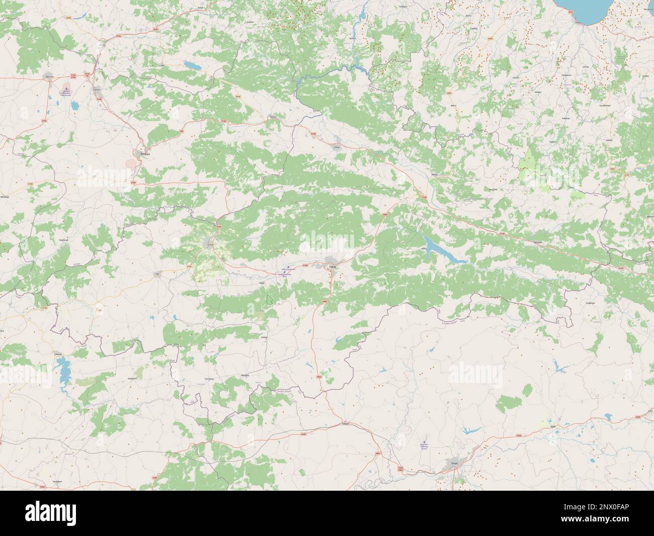 Tokat, province of Turkiye. Open Street Map Stock Photo - Alamy