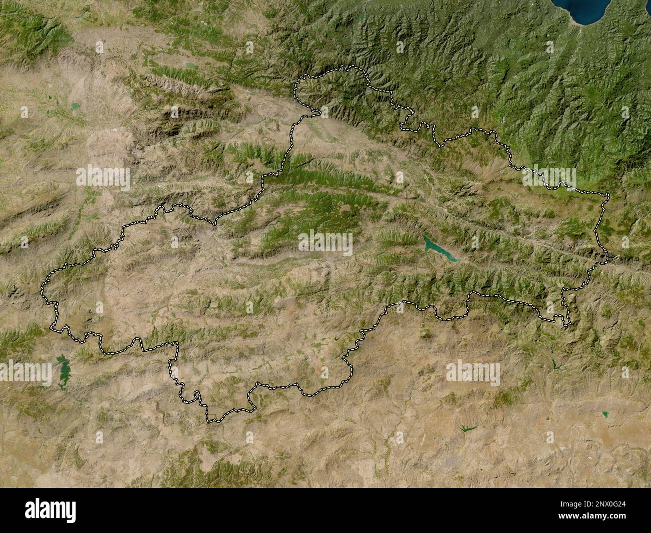 Tokat, province of Turkiye. Low resolution satellite map Stock Photo ...