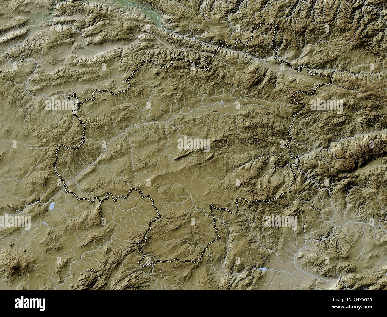 Sivas, province of Turkiye. Elevation map colored in wiki style with ...
