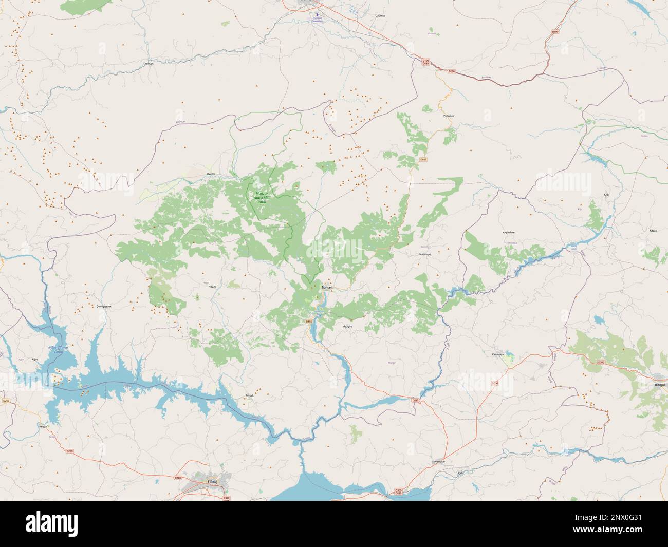 Tunceli outline map hi-res stock photography and images - Alamy