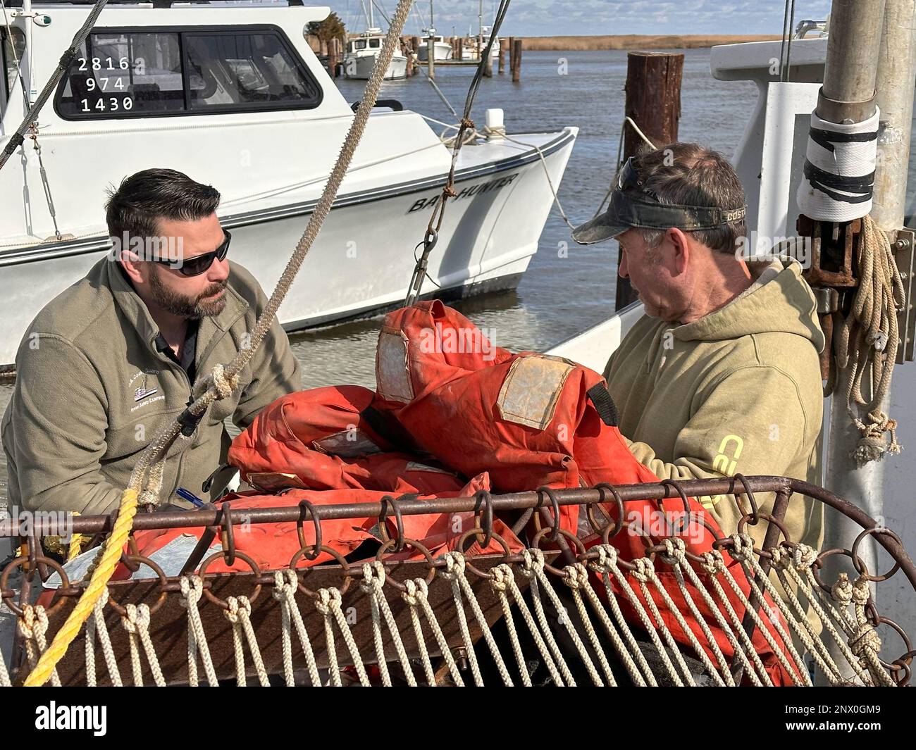 Mathew Schirle, a vessel safety examiner from Coast Guard Sector ...