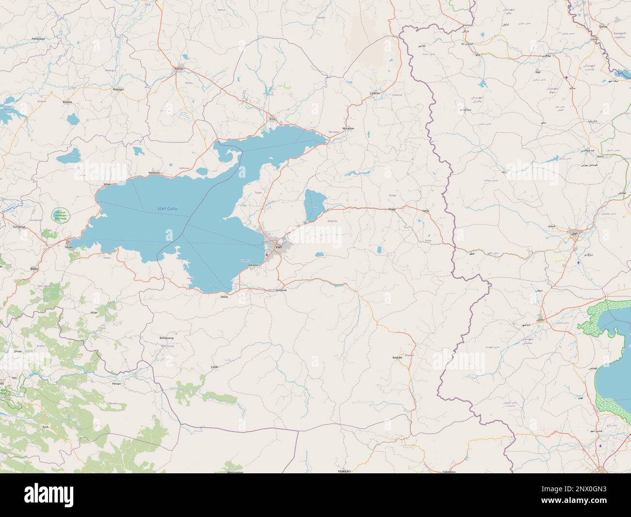 Van, province of Turkiye. Open Street Map Stock Photo - Alamy