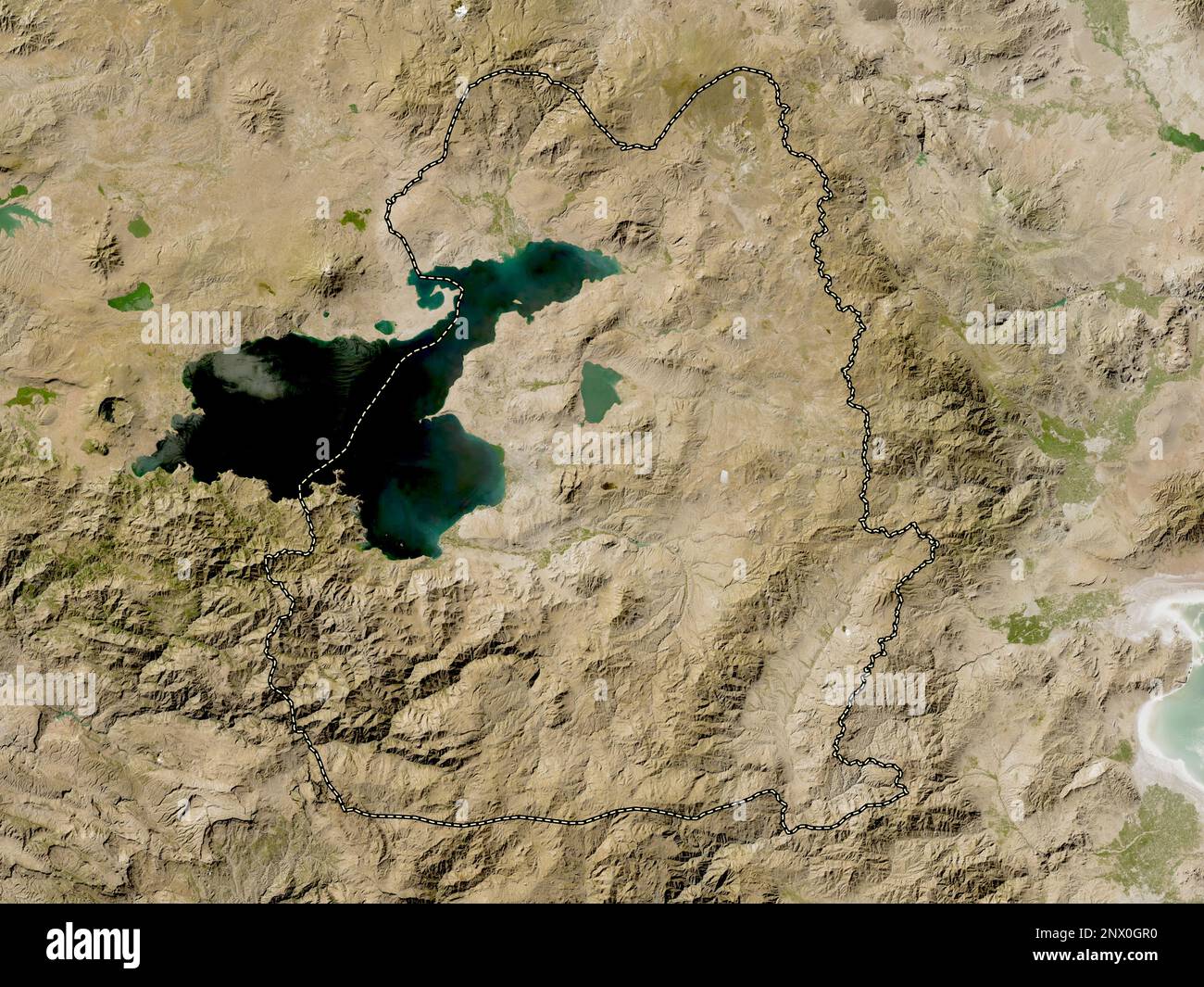 Van, province of Turkiye. Low resolution satellite map Stock Photo - Alamy