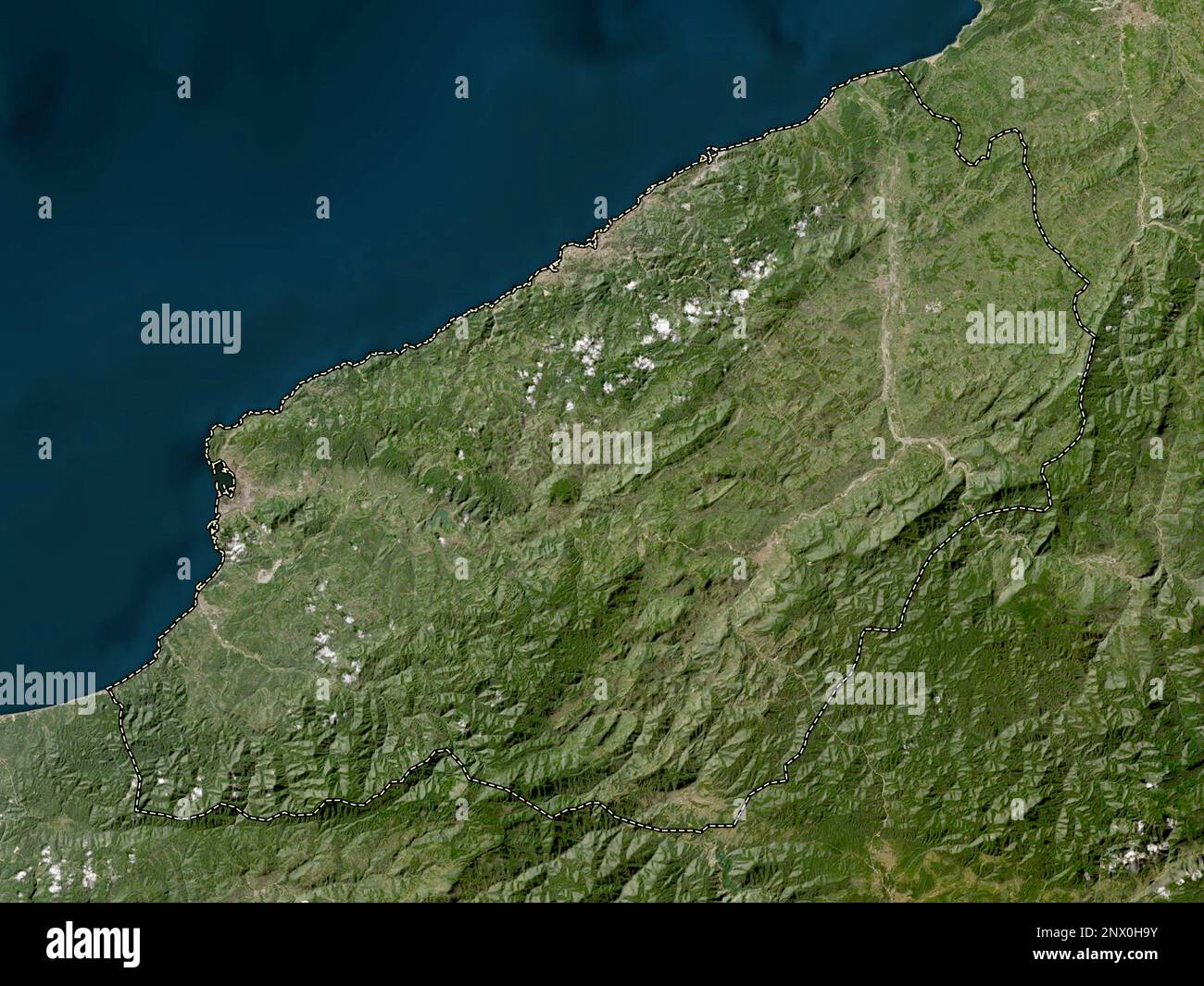 Zonguldak, province of Turkiye. Low resolution satellite map Stock ...