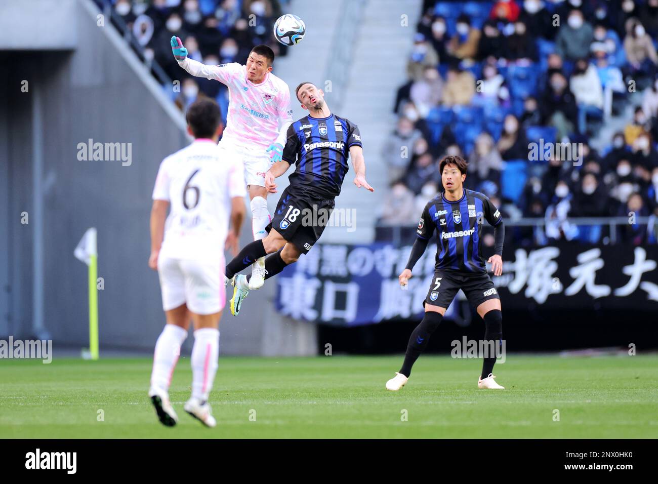 Panasonic Stadium Suita, Osaka, Japan. 25th Feb, 2023. (L-R) Cayman ...