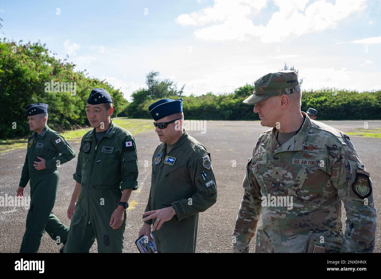 U.S. Air Force Generals and Japan Air Self-Defense Force Generals speak ...