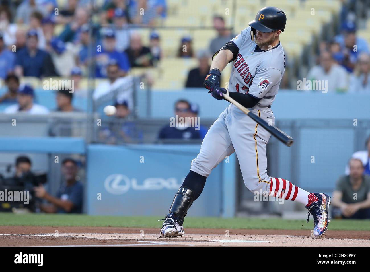 LOS ANGELES, CA - JULY 02: Pittsburgh Pirates center fielder Austin ...
