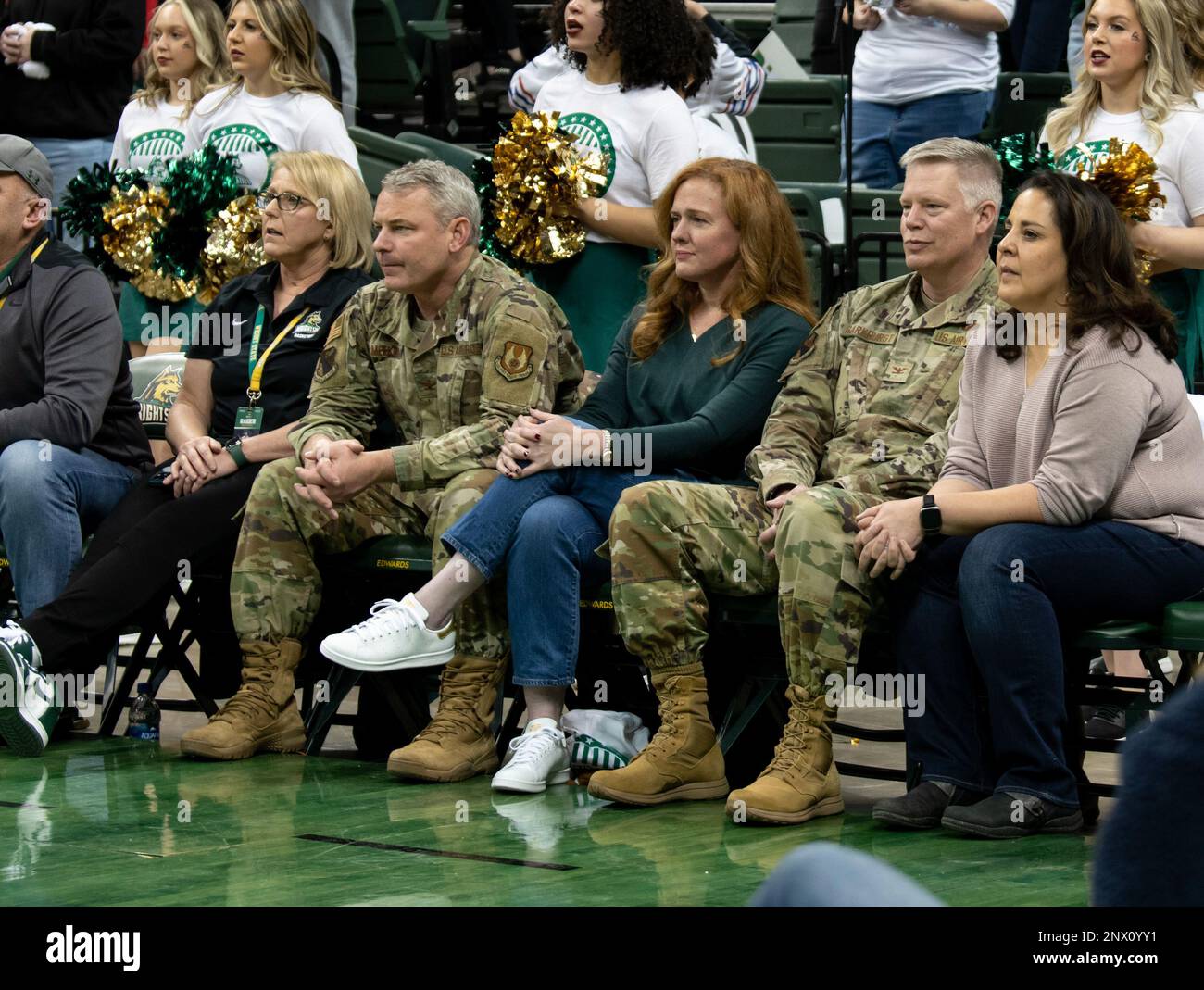 From left: Susan Edwards, Wright State University president; Col ...