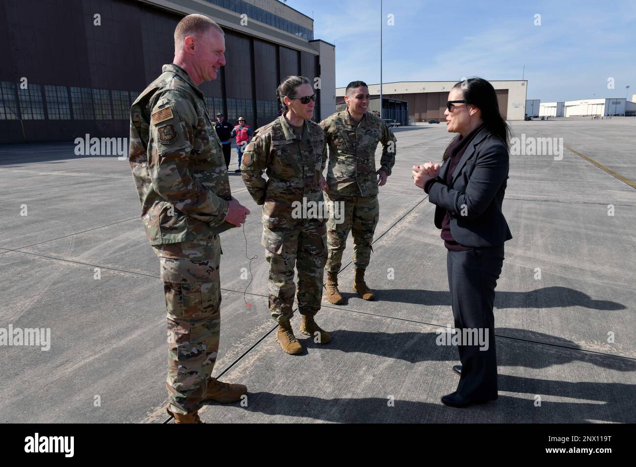Brig. Gen. Jon Eberlan, front left, Warner Robins Air Logistics Complex ...