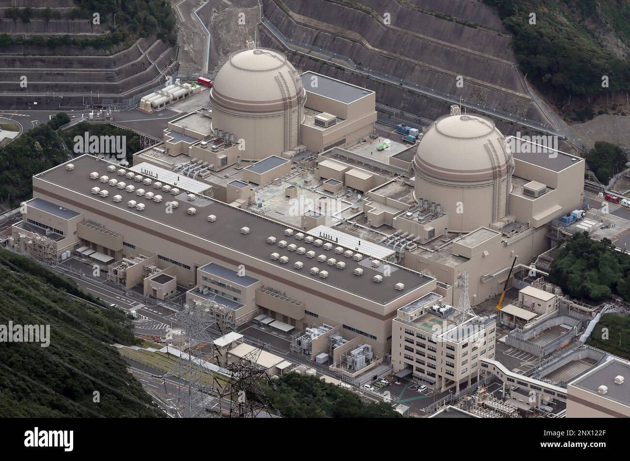 An aerial photo shows the Kansai Electric Power –power's Ohi nuclear ...