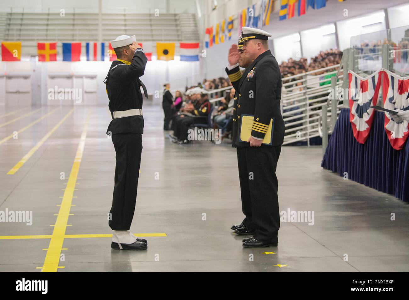Pass in Review at U.S. Navy Recruit Training Command. More than 40,000 ...