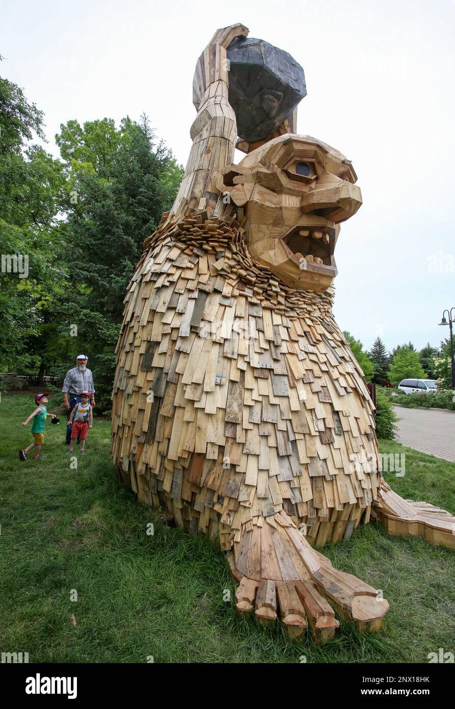 Danish artist Thomas Dambo has created six giant trolls around the ...