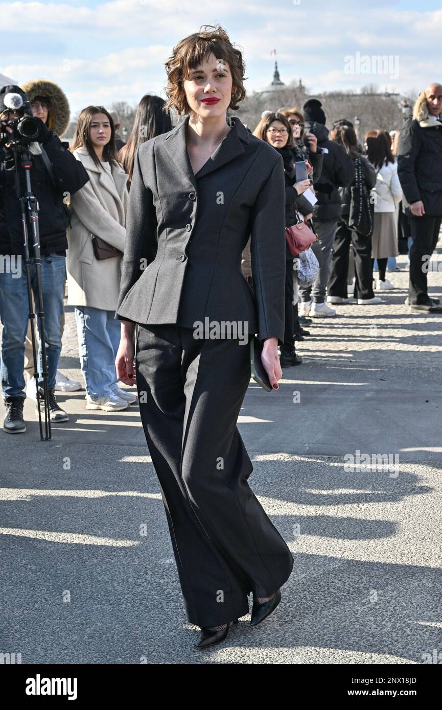 Mathilde Warnier arriving at Dior show during Fashion Week in Paris ...