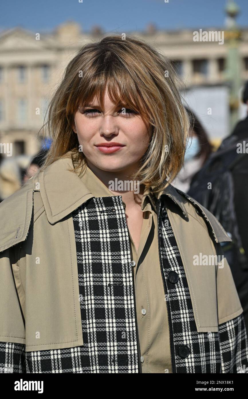 Julia de Nunez arriving at Dior show during Fashion Week in Paris ...