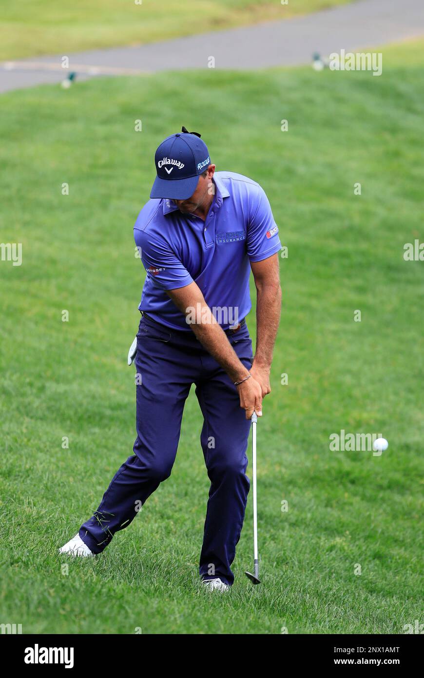 CROMWELL, CT - JUNE 24: Vaughn Taylor of the United States chips onto ...