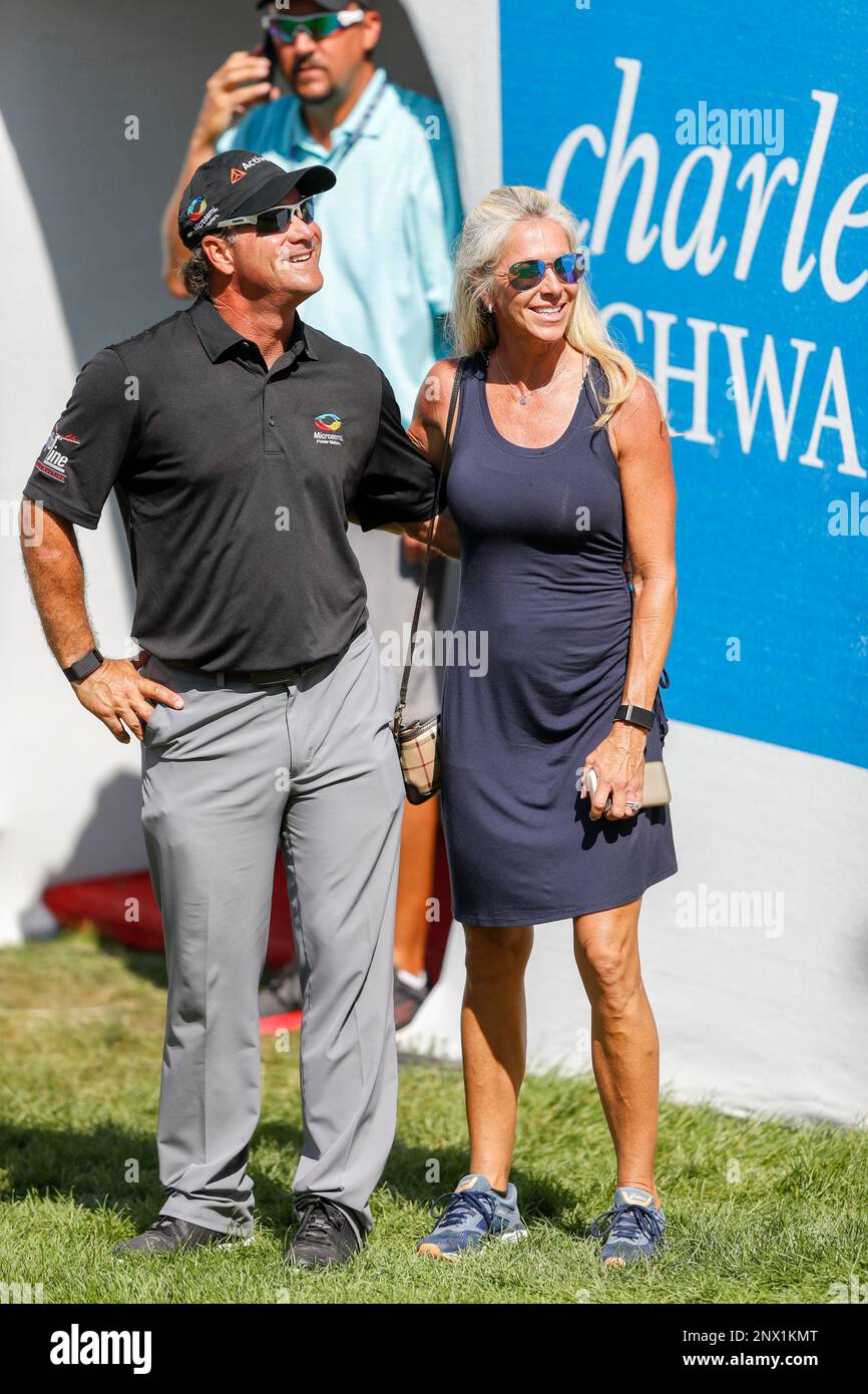 MADISON, WI - JUNE 24: Scott McCarron celebrates with his wife Jenny ...