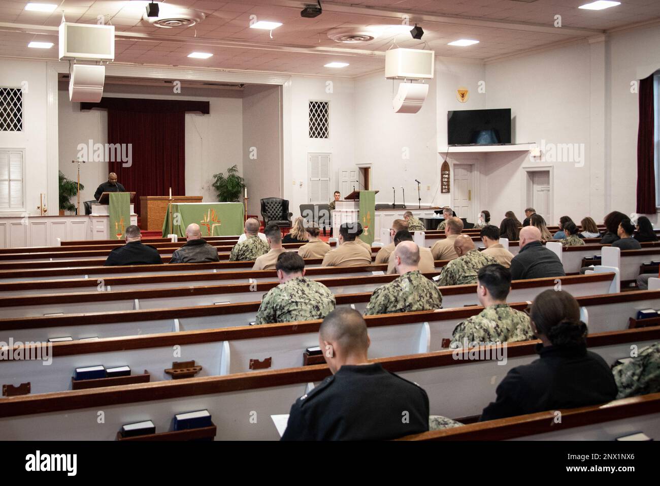Chief Petty Officer Raymond Weeks speaks during a memorial ceremony ...