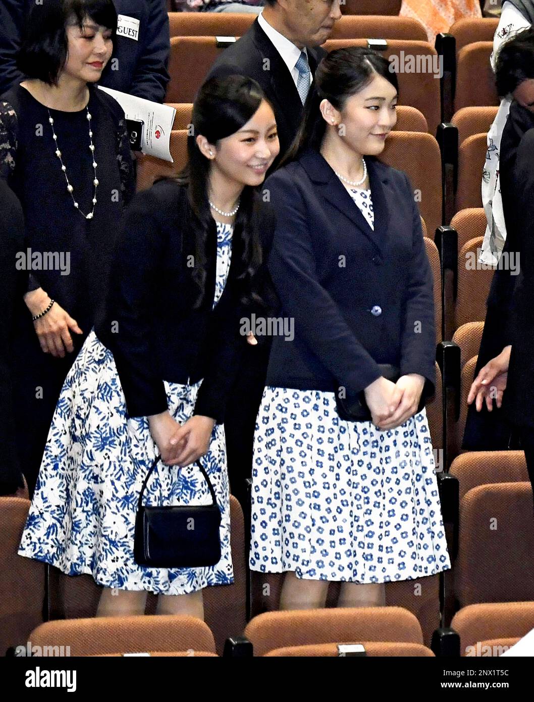 Japan's Princess Kako (L) and Princess Mako, daughters of Prince ...