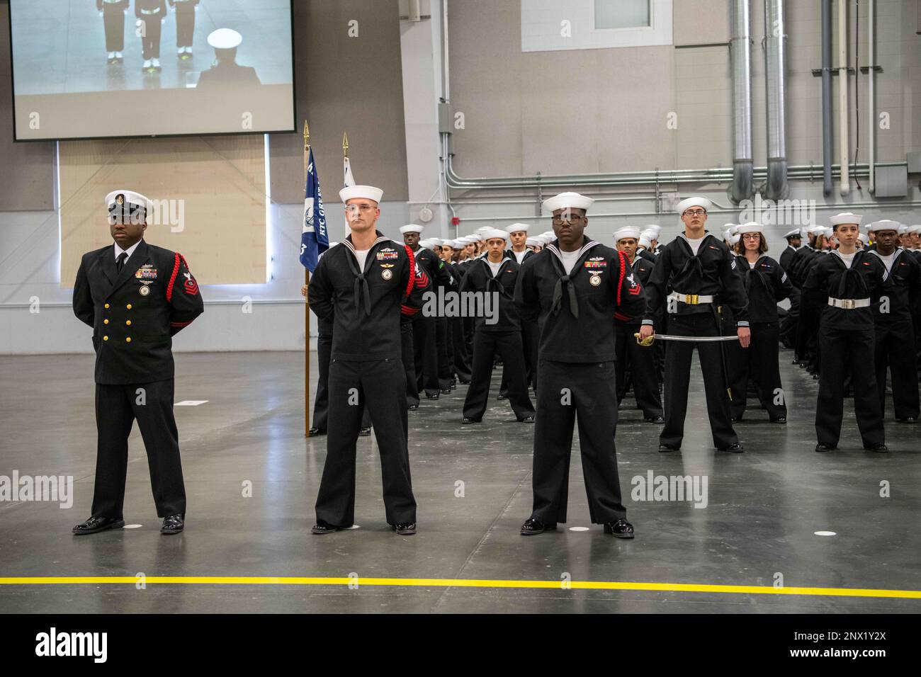 Sailors graduate boot camp during pass-in-review at U.S. Navy Recruit ...
