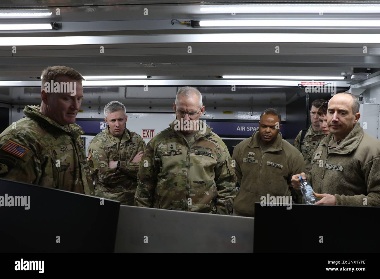 U.S. Army Col. John Hosey, V Corps Security Corporation Officer, briefs ...
