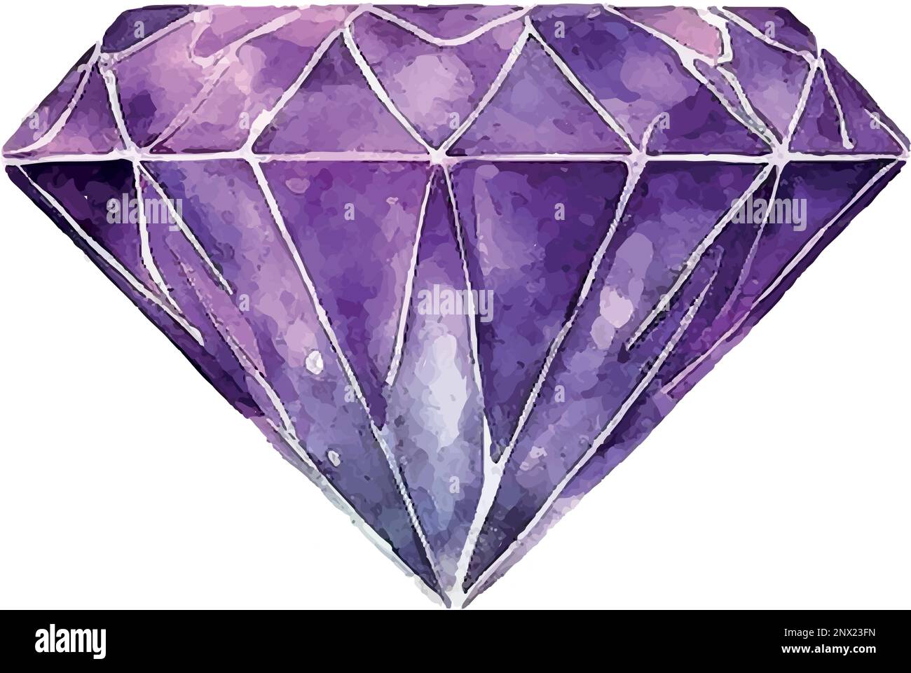 Vector crystal. Watercolor illustration Stock Vector Image & Art - Alamy