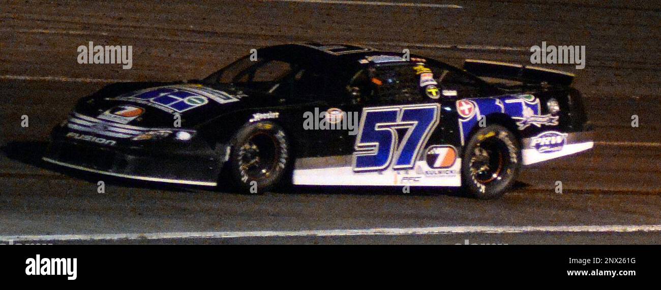 Justin Carroll driving the #57, Ford Fusion in the 100 lap Late Model ...