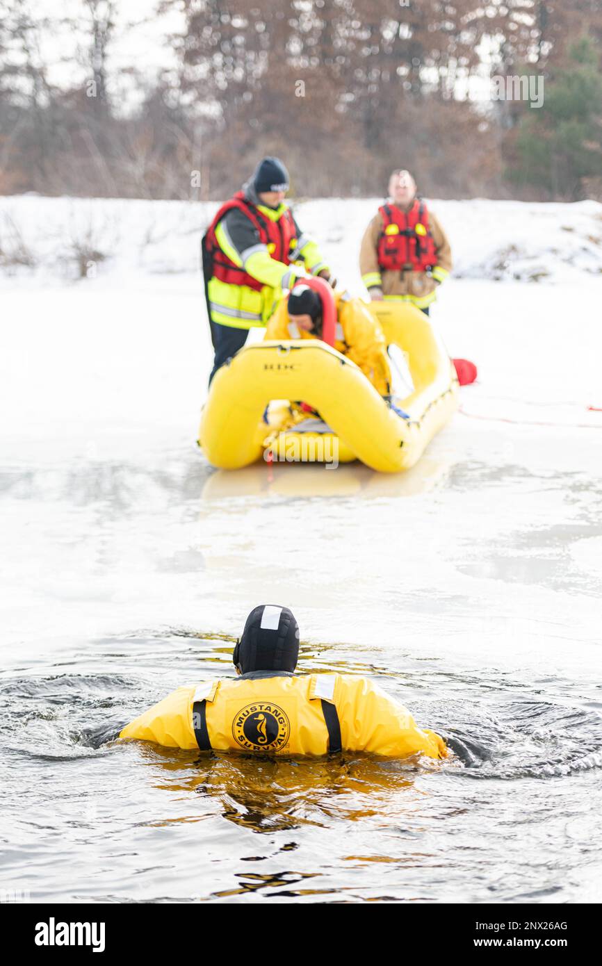 Firefighters with the Directorate of Emergency Services Fire Department ...