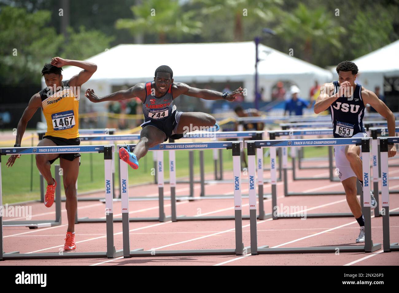 Southern Mississippi's Caleb Parker (1467), Liberty's Jovaine Atkinson ...